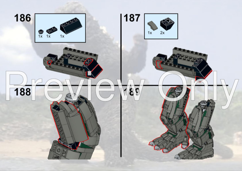 LEGO MOC Godzilla - Showa era by Dethark75 | Rebrickable - Build with LEGO