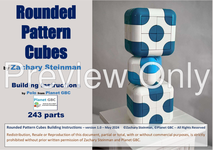 LEGO MOC Rounded Pattern Cubes, by Zachary Steinman by Planet GBC ...