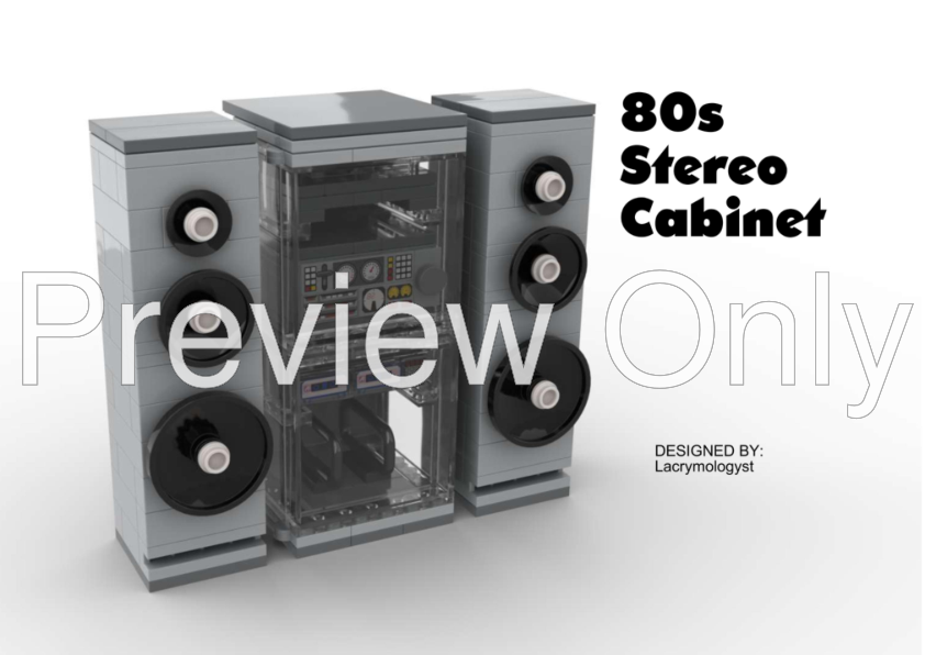 LEGO MOC 80's Stereo Cabinet by lacrymologyst | Rebrickable - Build ...