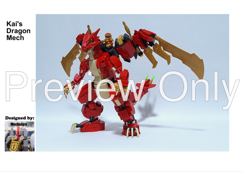 LEGO MOC Kai's Red Mech Dragon by Mechalaro | Rebrickable - Build with LEGO