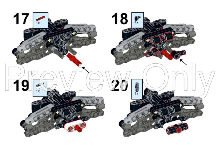 LEGO MOC Mechanical chassis by RedHotRod | Rebrickable - Build with LEGO