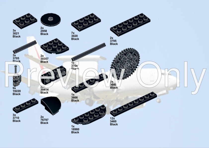 LEGO MOC-186775 Boeing E-7 Wedgetail by Pathaquinous | Rebrickable ...