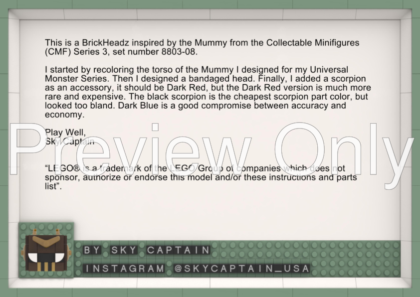 LEGO MOC Mummy by SkyCaptain | Rebrickable - Build with LEGO