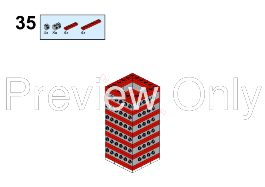 Lego Moc Lotte World Tower By Leblegun Rebrickable Build With Lego