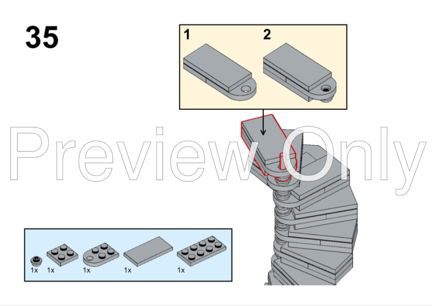 LEGO MOC Spiral Staircase Tower by Castle_Builder | Rebrickable - Build ...