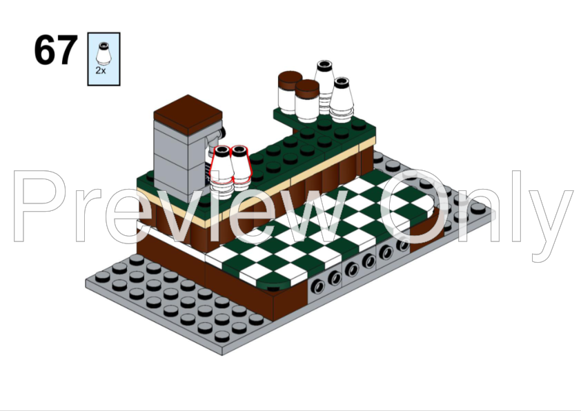 Lego Moc Modular Garden With Coffee Shop By Gabizon Rebrickable