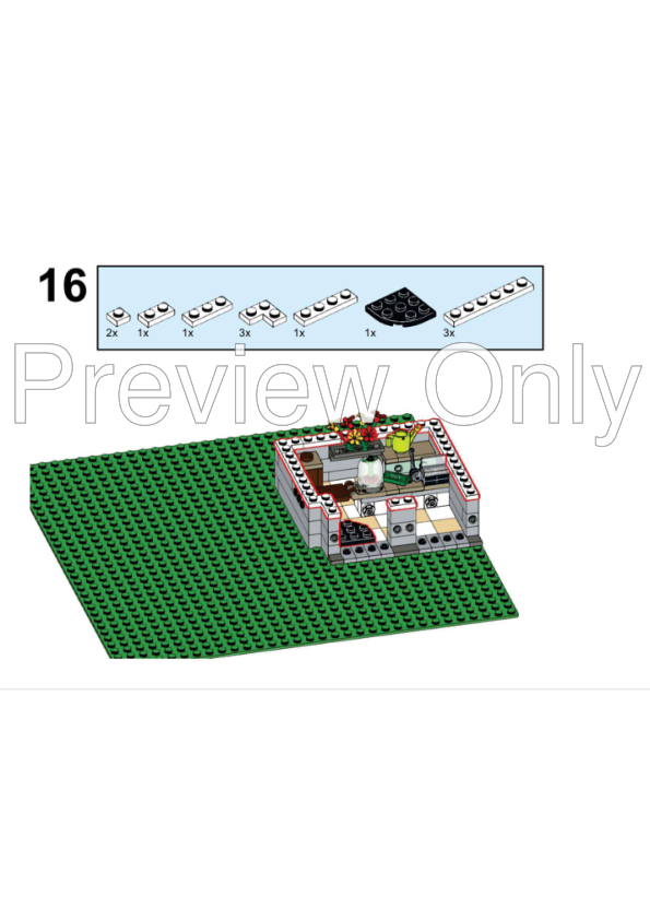 LEGO MOC Modular Burger House & Florist by Dioxity | Rebrickable ...