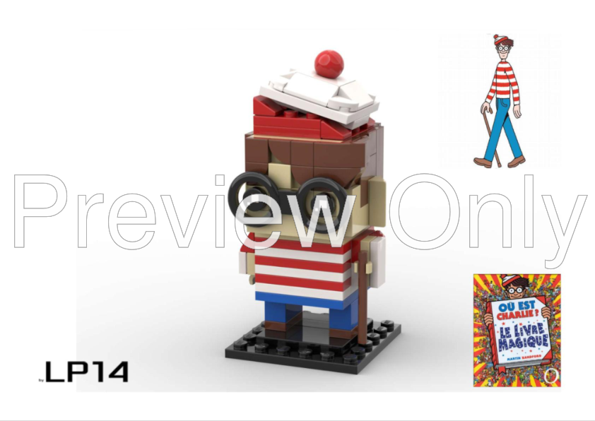 LEGO MOC-188185 Where's Waldo ? / Où est Charlie ? BrickHeadz by LP14 ...