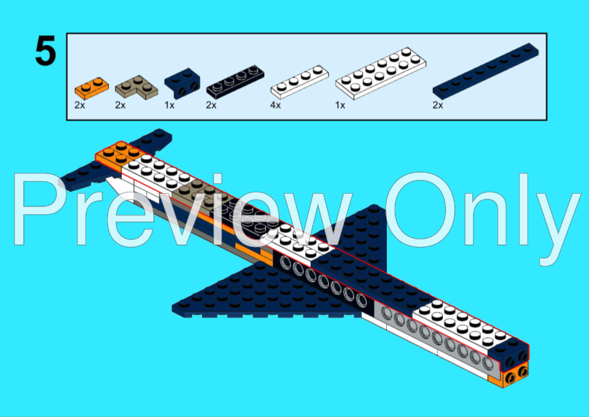 LEGO MOC 31126 boeing 747 by Glauc0.Gl0ster.2007 | Rebrickable - Build ...