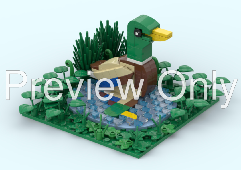 LEGO MOC Mallard reflecting on water by DiegoFontana | Rebrickable ...