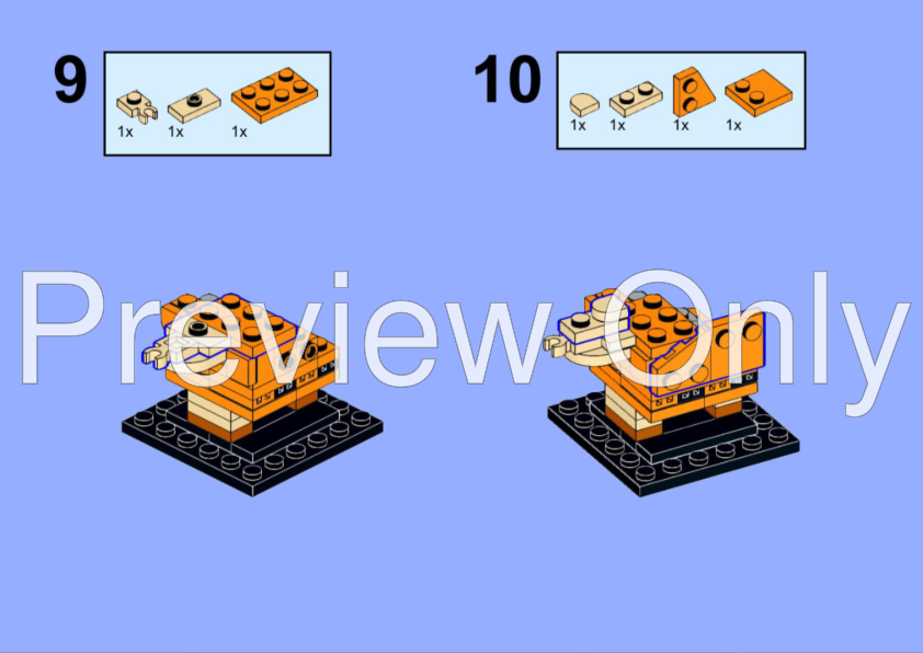 LEGO MOC Little Caesars mascot Brickheadz by Penguins and plastic ...