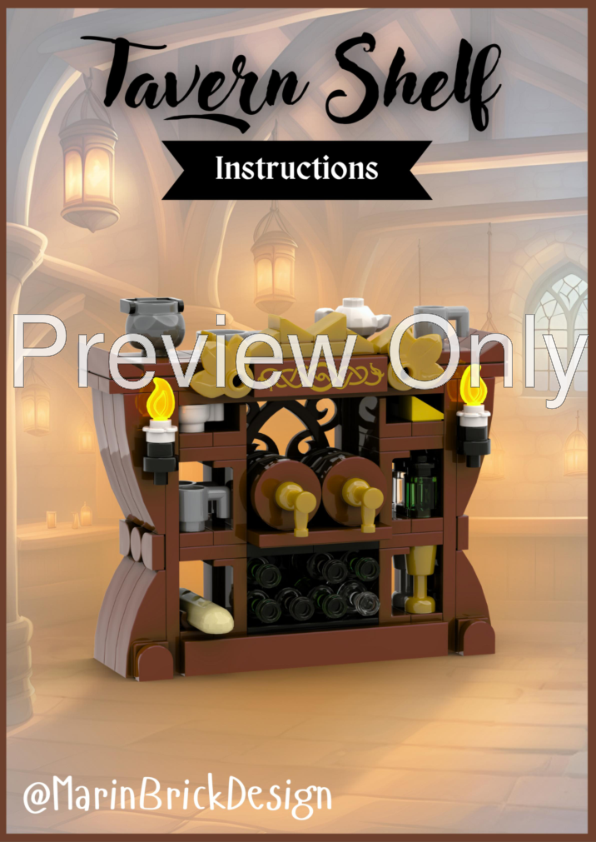 LEGO MOC Lego Tavern's Bar Shelf - Lego Medieval Fantasy moc ...
