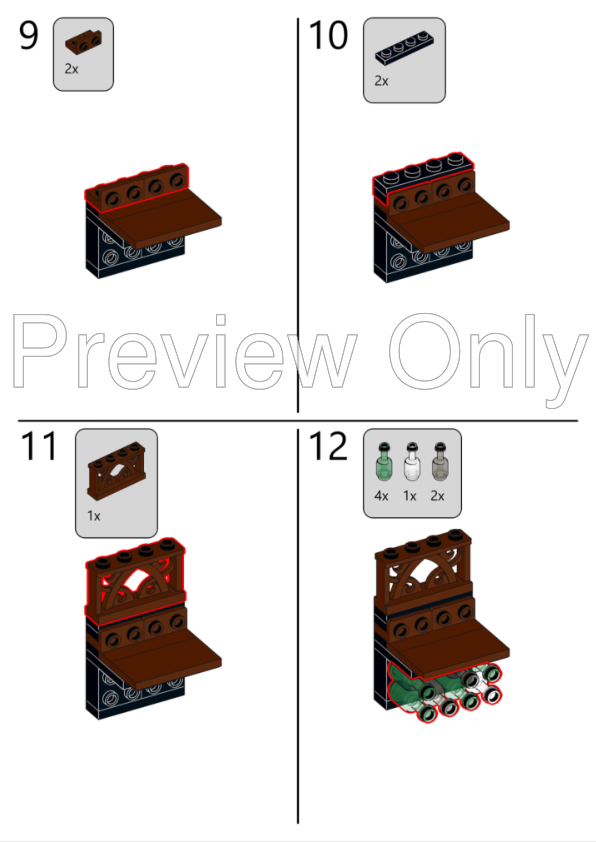 LEGO MOC Lego Tavern's Bar Shelf - Lego Medieval Fantasy moc ...