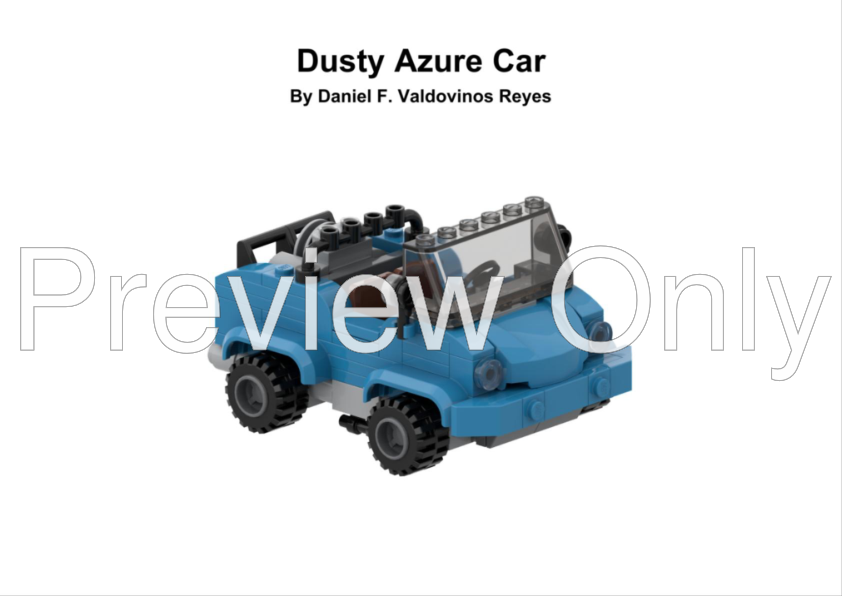 LEGO MOC Dusty Azure Car by Valnadiel | Rebrickable - Build with LEGO
