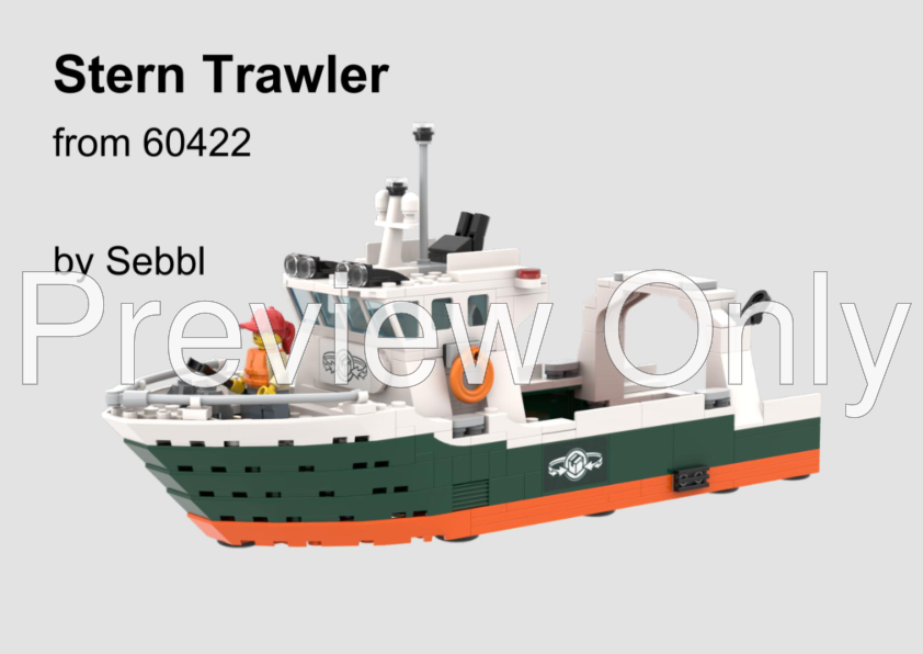 LEGO MOC 60422: Trawler & Fish Processing Station by sebbl ...