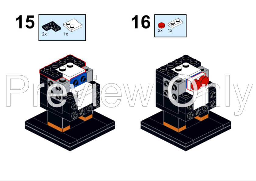 LEGO MOC BrickheadZ Billy (Saw) by skmoc | Rebrickable - Build with LEGO