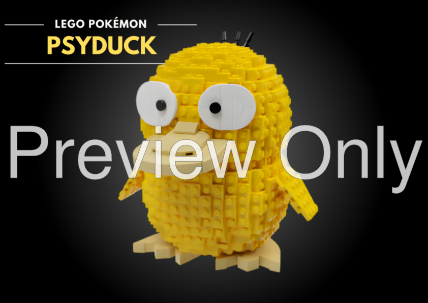 LEGO MOC Psyduck by KraftyKoopa | Rebrickable - Build with LEGO