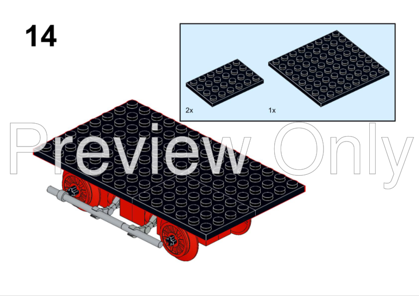 LEGO MOC Detuz A4L 514R (with wagons, power function system in wagon ...