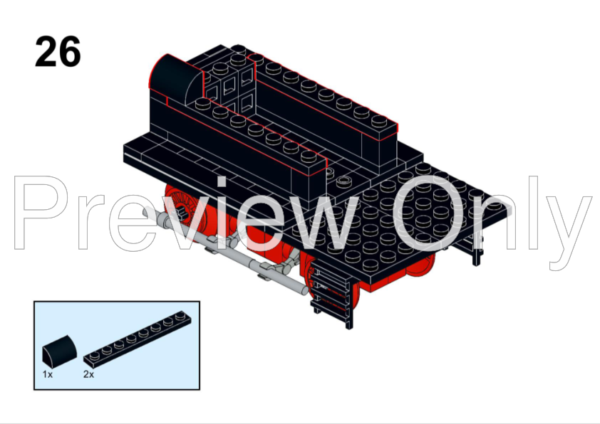 LEGO MOC Detuz A4L 514R (with wagons, power function system in wagon ...