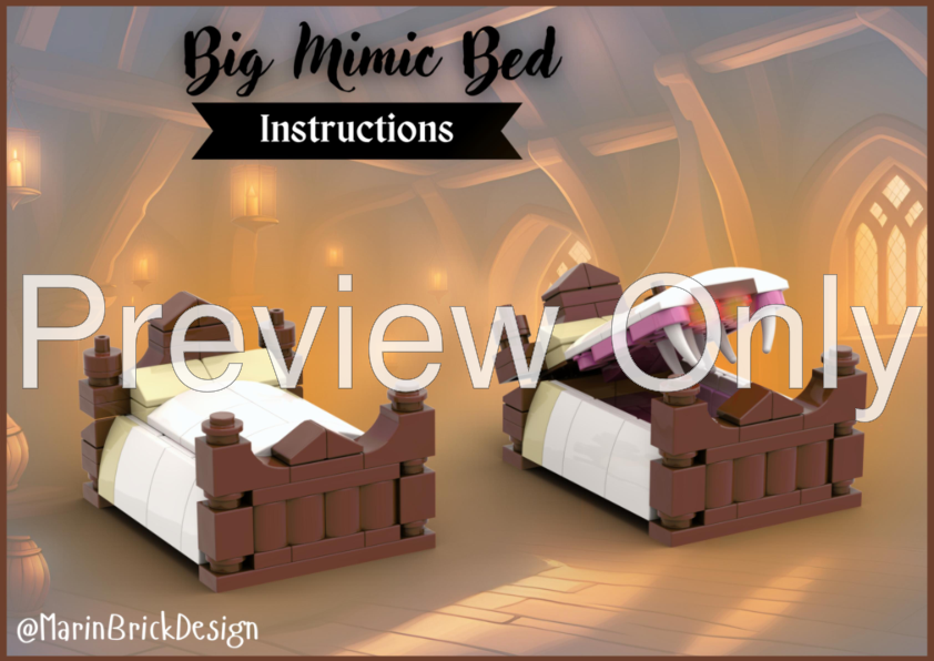 LEGO MOC Lego Big Mimic Bed - Lego Medieval Fantasy DnD Inn scenery ...