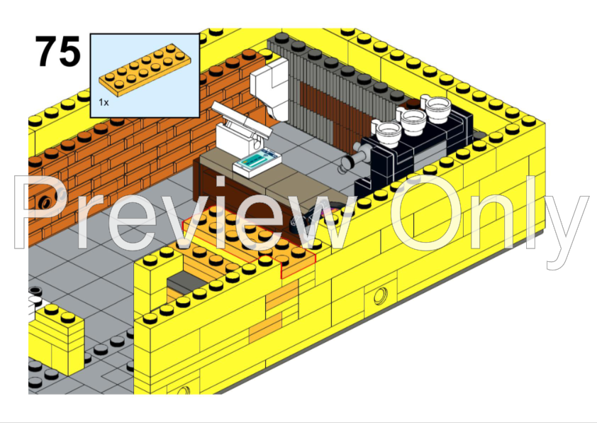 LEGO MOC Cafe Cubano - Coffee Shop and Apartment Modular with Rooftop ...