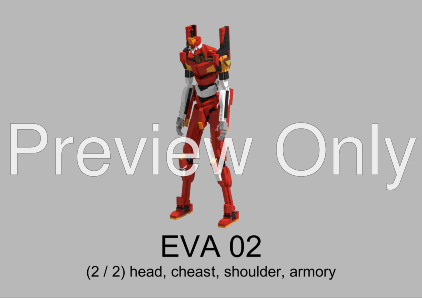 LEGO MOC Evangelion Unit 02 by shyD | Rebrickable - Build with LEGO