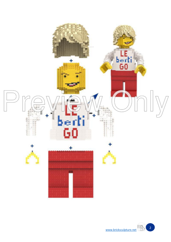 LEGO MOC Maxi figure LEbertiGO mascot by Bricksculpture.net ...