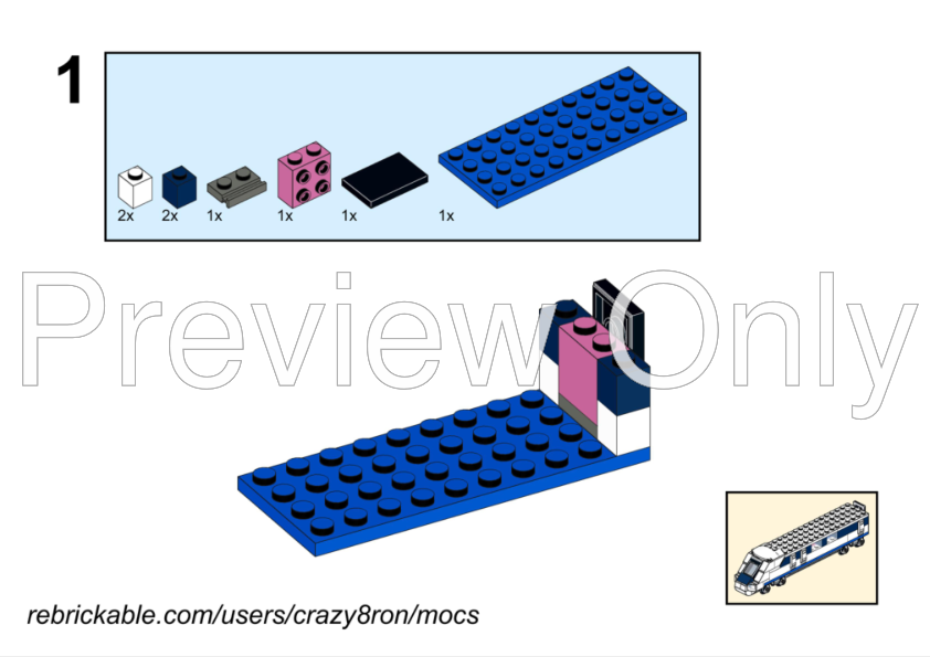 LEGO MOC 40518 Observation (Dome) Car by crazy8ron | Rebrickable ...