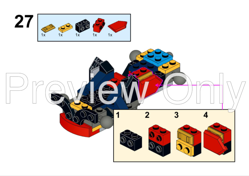 LEGO MOC Ninjago 71808 Kai's Elemental Fire Wolf / Wolf Mech / Horizon ...