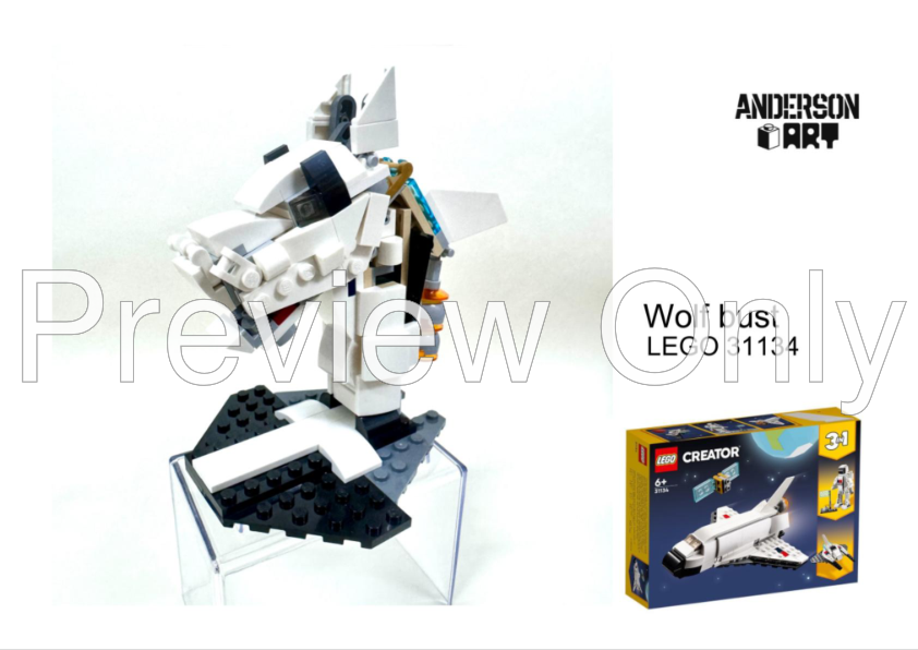 LEGO MOC Wolf bust (LEGO 31134) by anderson_brick_art | Rebrickable ...