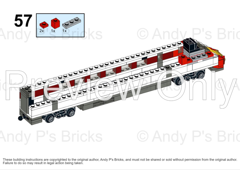 LEGO MOC 4-Wide Class 800/801 'Azuma' Five Carriage High Speed ...