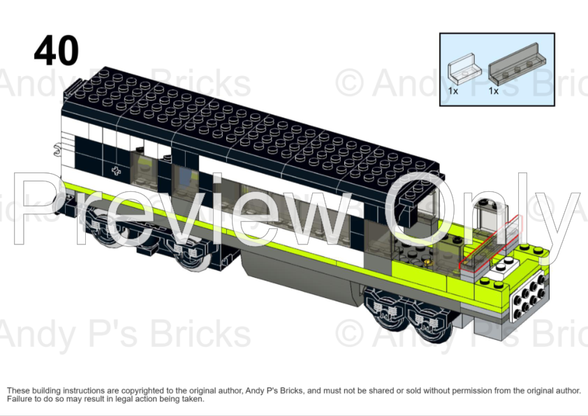 Lego Moc 60337 Alternate Build Class 171 Turbostar Two Carriage Dmu