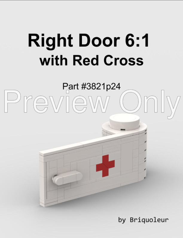 LEGO MOC Upscaled red-cross door by Briquoleur | Rebrickable - Build ...
