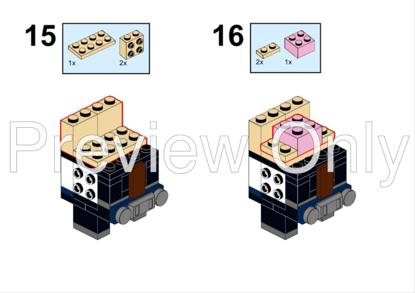 LEGO MOC Yami Yugi & Seto Kaiba Brickheadz by Twilight Brix ...
