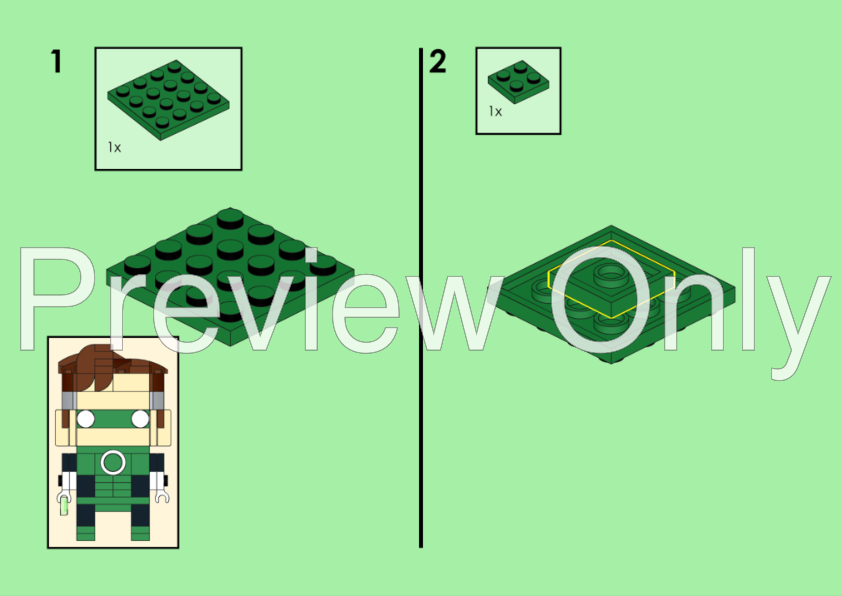LEGO MOC Green Lantern (Hal Jordan) Brickhead by Bucktopus ...