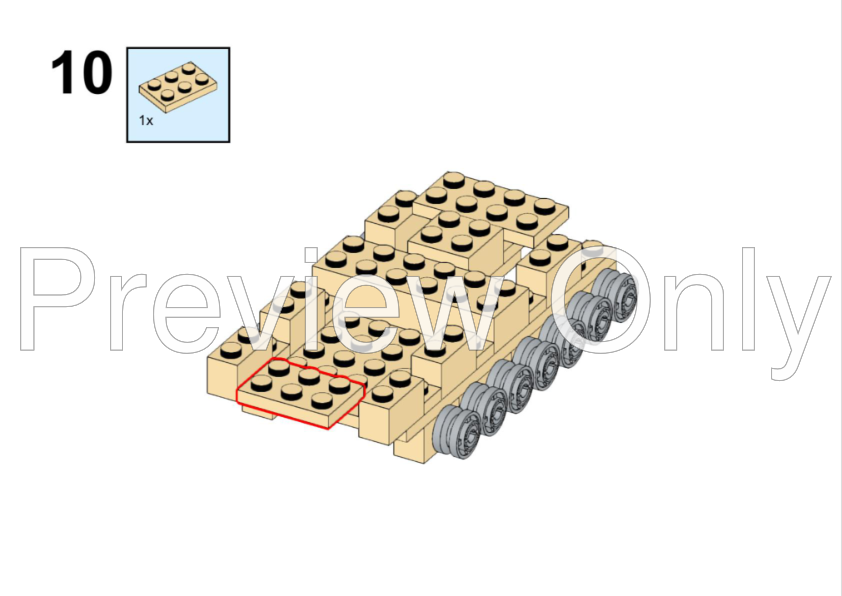 LEGO MOC LEGO ww2 Panzer IV ausf. F1 Afrika Korps, 1:45 scale (minifig ...