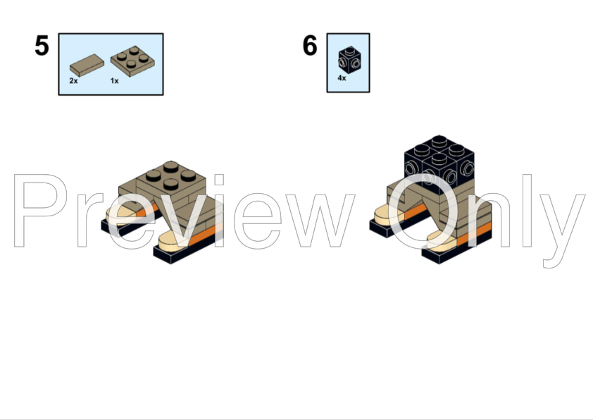 LEGO MOC Inosuke BrickHeadz Style by Moc_Crafter | Rebrickable - Build ...