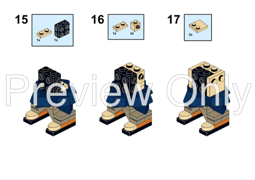 LEGO MOC Inosuke BrickHeadz Style by Moc_Crafter | Rebrickable - Build ...