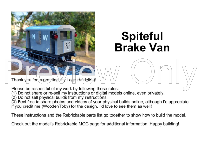 LEGO MOC Spiteful Brake Van by WoodenToby | Rebrickable - Build with LEGO