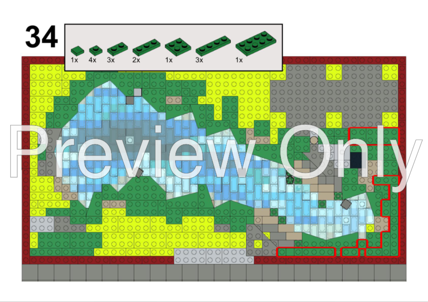 LEGO MOC City Green - Central Park & Pond - 48x32 Baseplate by Brick ...