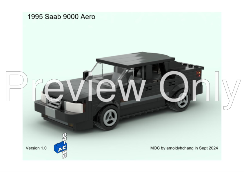 LEGO MOC 1995 Saab 9000 Aero by ac-bricks | Rebrickable - Build with LEGO
