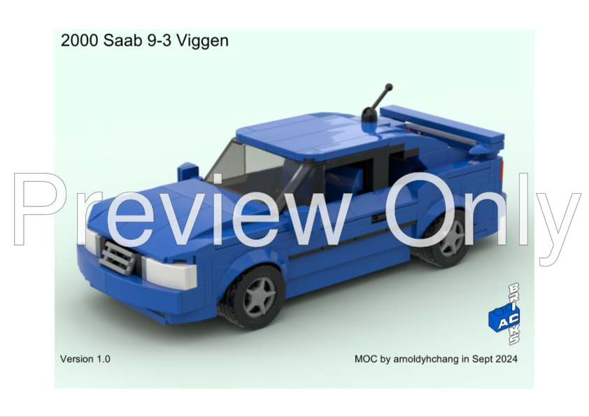 LEGO MOC 2000 Saab 9-3 Viggen by ac-bricks | Rebrickable - Build with LEGO