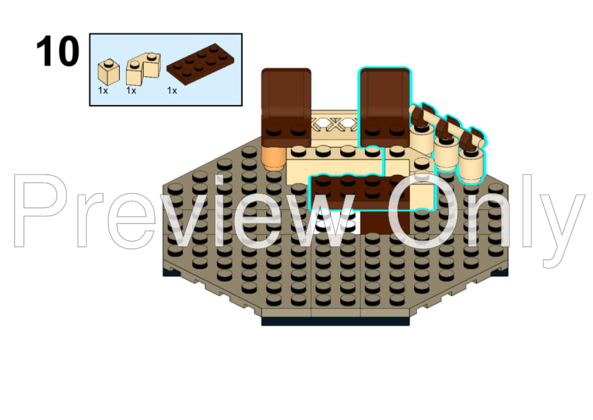LEGO MOC Floating Tiki Bar by prismaprawn | Rebrickable - Build with LEGO