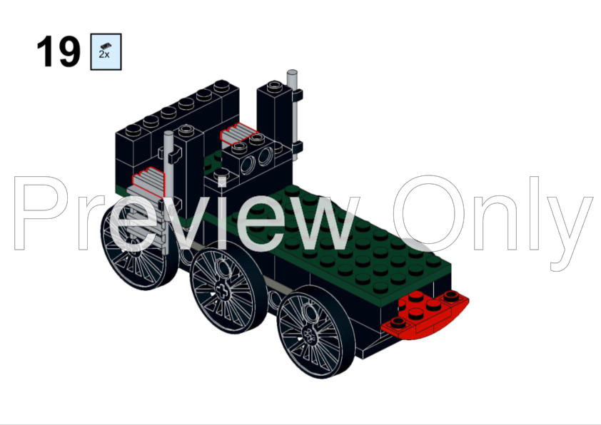 LEGO MOC Train with carriages by v100Bricks | Rebrickable - Build with LEGO