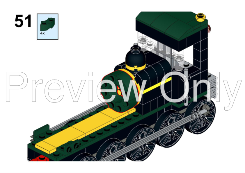 LEGO MOC Pullman style train with carriages by v100Bricks | Rebrickable ...