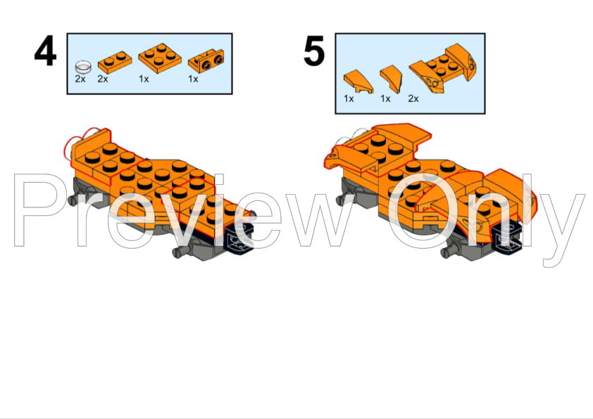 LEGO MOC Construction site quad with warning sign trailer in minifigure ...