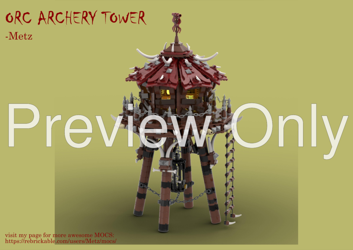 LEGO MOC Orc Archery Tower by Metz | Rebrickable - Build with LEGO