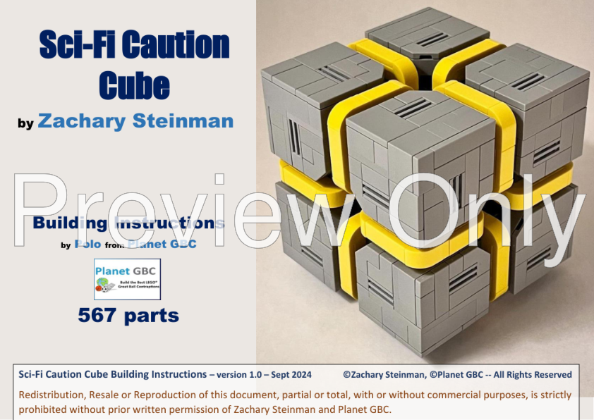LEGO MOC Sci-Fi Caution Cube, by Zachary Steinman by Planet GBC ...