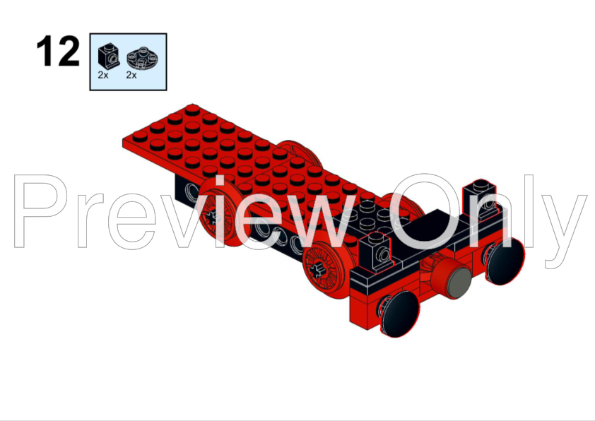 LEGO MOC Small Western steam engine with wagons (power function system ...