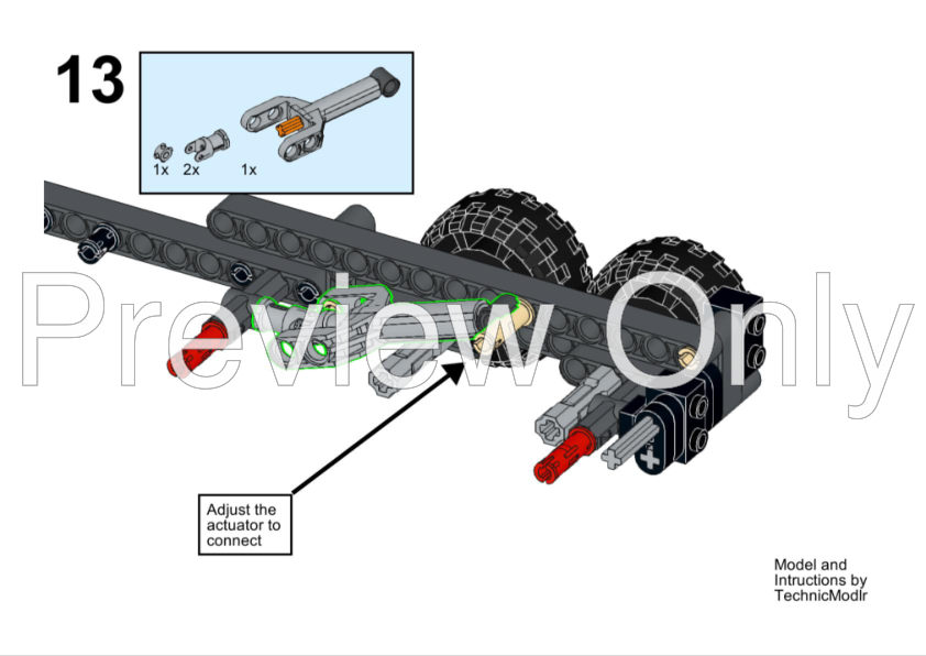 Lego Moc Tipper For Case Traction King By Technicmodlr Rebrickable